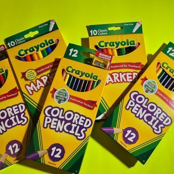 Crayola | Office | Crayola Pencils And Markers Five Packs Newtox | Poshmark